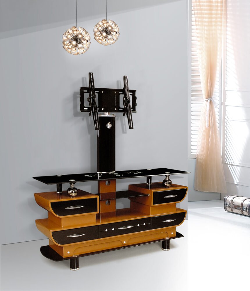 TS 906 High Gloss With 5 Drawers Tv Stand (FE) - Cash And Carry Beds